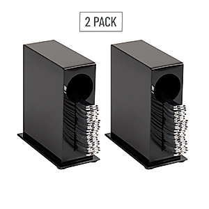 Mind Reader Foundation Collection, Utensil Dispenser, 24pc. Capacity, Cutlery Storage, Countertop Organizer, Kitchen and Breakroom, Set of 2, Black