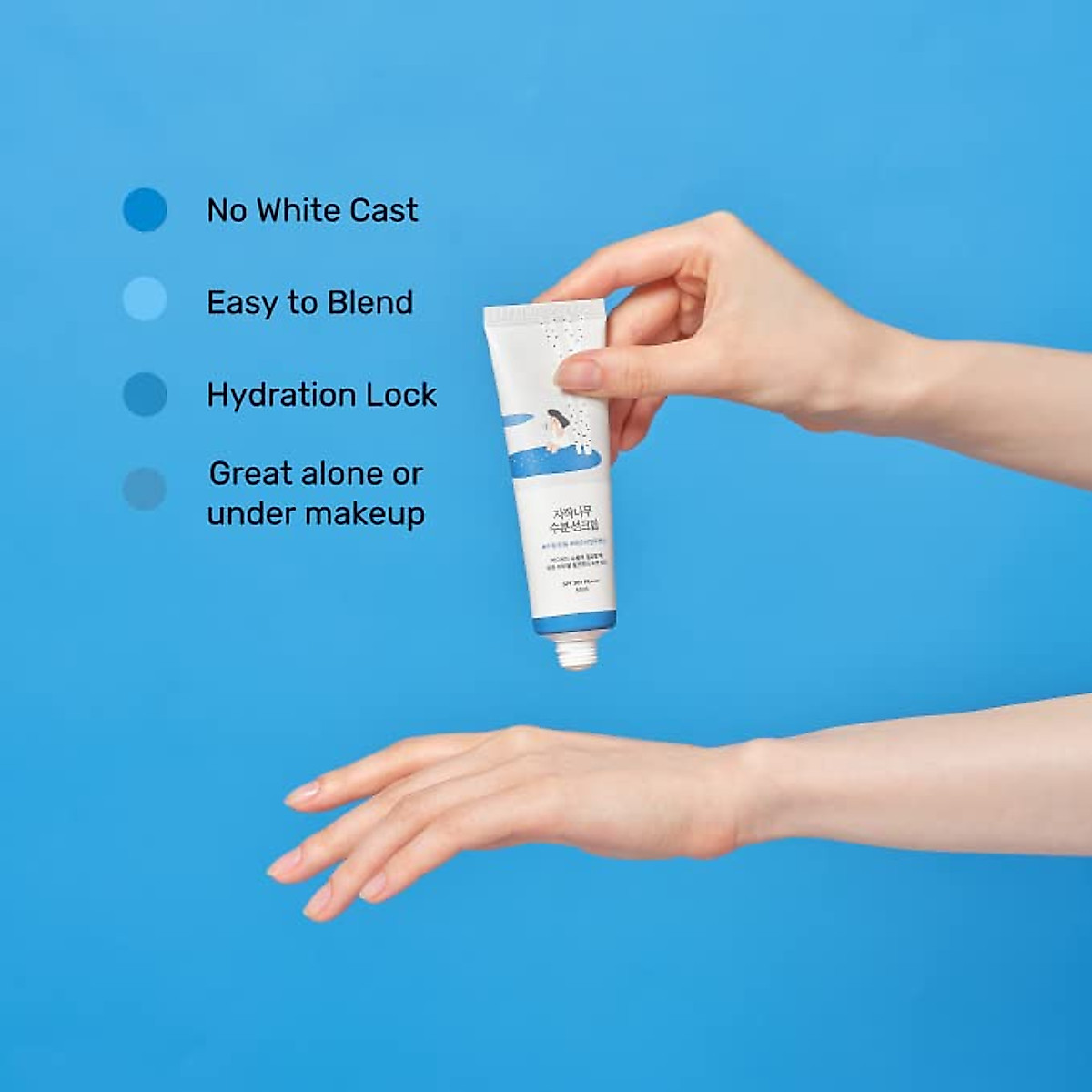 ROUND LAB Birch Juice Moisturizing Sunscreen 50mL SPF50+ PA++++, No White Cast, Strong UV Protection, Moist Essence Type, Ocean Friendly-Reef Safe 1