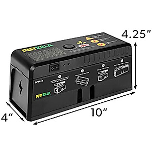 Pestzilla Rat Zapper – Rechargeable Electric Mouse Trap – Effective & Humane Mouse Traps Indoor for Home – Safe & Clean Rat Trap, No Touch & No Clean (2 Pack)