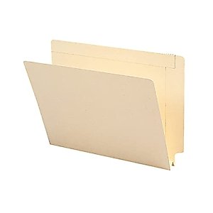 Smead End Tab File Folder, Reinforced Straight-Cut Tab, 1-1/2" Expansion, Letter Size, Manila, 50 per Box (24275)
