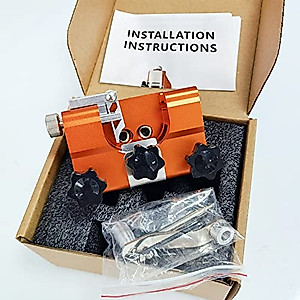 Firlar Chainsaw Sharpener Kit, Chainsaw Chain Sharpening Jig, Hand Crank Chainsaw Blade Sharpener, Portable Chainsaw Sharpening Tool for Chain, Lumberjack, Garden Worker, 3 Grinding Head