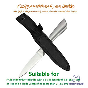 3.5"-5.3" Fruit Knife Universal Knife Scabbard Sheath (Black Nylon)