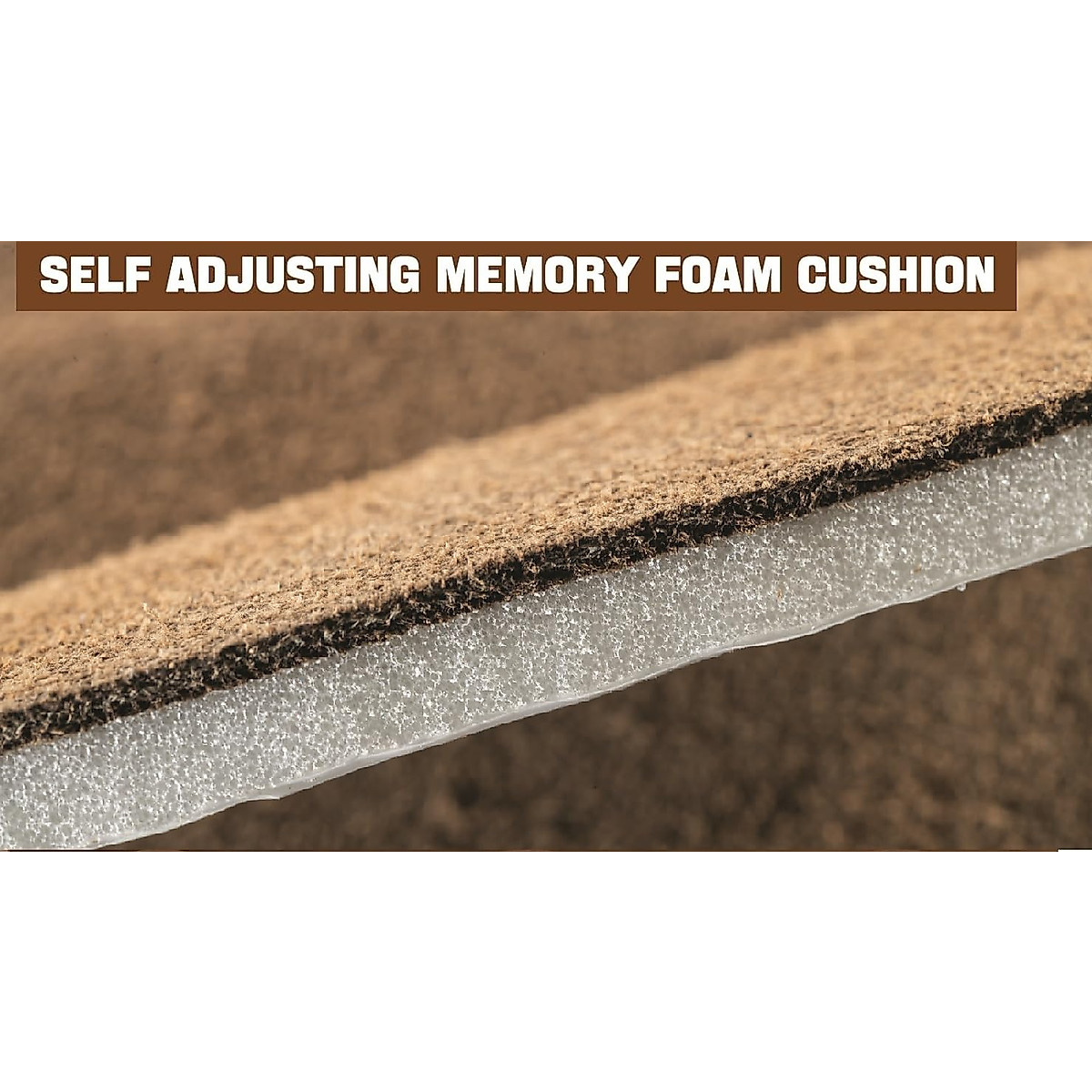 pedag Supra | German Handmade Shoe Tongue Pads | Soft Suede Leather and Memory Foam Shoe Padding | Solves Loose Shoes Problem | 1 Pair, Large/X-Large Size