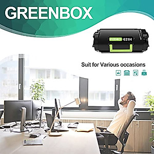 GREENBOX Remanufactured 621H Toner Cartridge Replacement for Lexmark 621H 62D1H00 62D1000 High Yield for Lexmark MX710DE MX710DHE MX711DE MX711DHE MX711DTHE MX810DE MX810DFE MX810DPE MX810DME, 1 Black