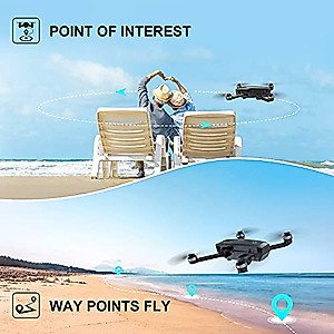 Holy Stone HS720 Foldable GPS Drone with 4K UHD Camera for Adults, Quadcopter with Brushless Motor, Auto Return Home, Follow Me, 52 Minutes Flight Time, Long Control Range, Includes Carrying Bag