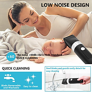 Corded & Cordless Hair Clippers for Men - MAXSHOP Rechargeable Barber Clippers Trimmers Hair Cutting Grooming Kit with LED Power Display