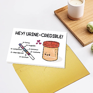 Spercy Funny Thank You Card, Hilarious Thank You Card for Doctor, Nurse, Urologist, Nephrologist, Healthcare Worker, Urine Pun Appreciation Card