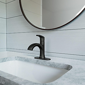 Moen Karis Black Matte One-Handle Single Hole Lavatory Faucet, 84346BL