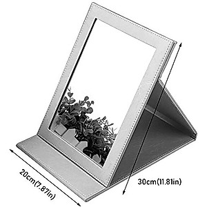 YGCBL Wall-Mounted Mirror,Makeup Mirror with Travel, Folding Mirror Desktop Mirror Desk Free Standing Portable Vanity Mirror for Travel, Bathroom Mirrors Wall-Mounted,Red