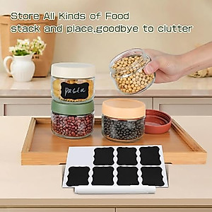 ZOEDO 10 OZ Glass Jar with Screw Lid,Wide Mouth Airtight Jar Overnight Oats Jars for Fruit, Salad,Spice, Candy, Jam, Seasoning,Meal Prep Containers,Canning Jar (4 Pack)