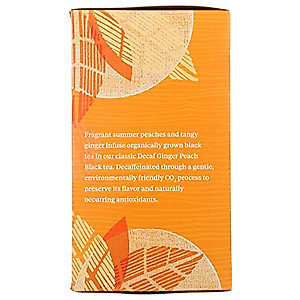 Allegro Tea, Organic Decaf Ginger Peach Black Tea Bags, 20 ct