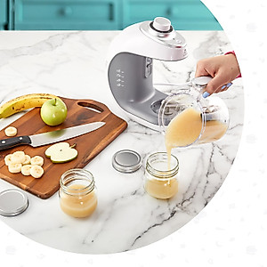 Lil’ Jumbl Baby Food Maker - 2-in-1 Steamer & Puree Blender with Timer, One-Press Processor & Auto Shutoff - Cook & Steam Fruits, Veggies & Other Healthy Homemade Infant & Toddler Meals in Minutes