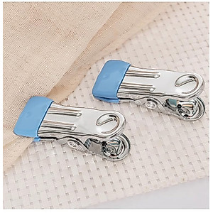 Clothes Pins for Hanging Clothes, 20 Pack Heavy Duty Stainless Steel Clothespins for Laundry Clothes Line, Multipurpose Metal Clothing Pins Clips for Clothes, Socks, Towel, Snack, Photo (20 Packs)