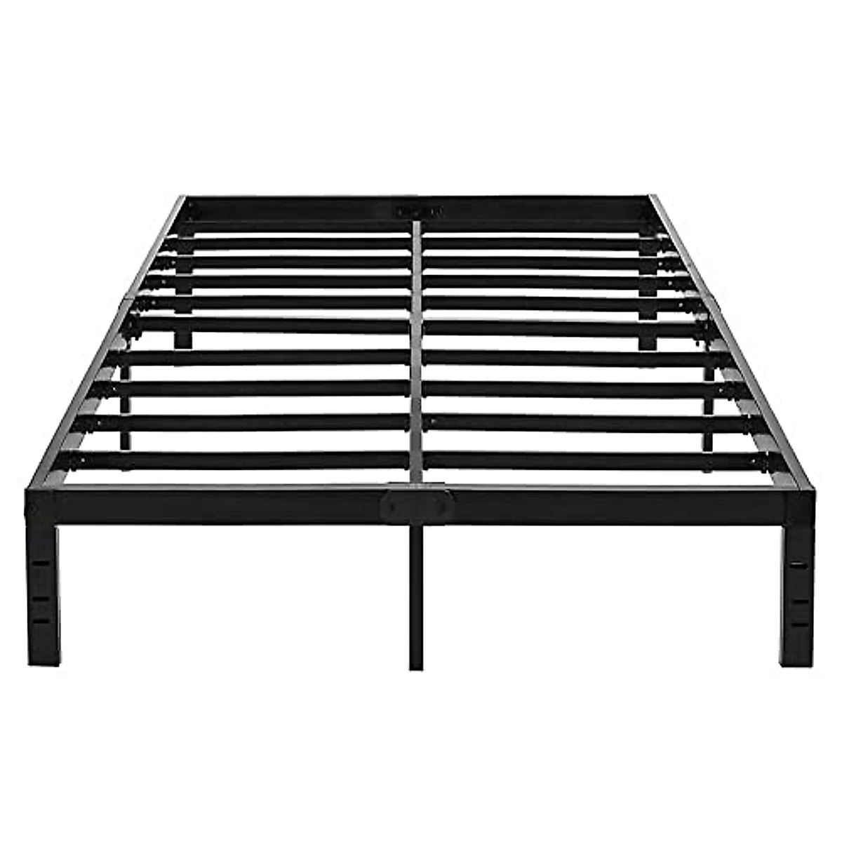 Eavesince King Bed Frame 14 Inch High Max 1000 Pound Steel Slat Support Heavy Duty Sturdy Metal King Size Platform No Box Spring Needed Easy Assembly Noise Free Black