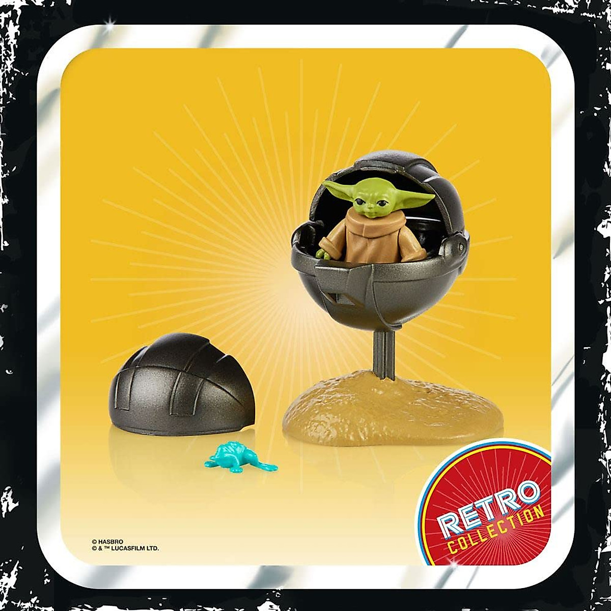 STAR WARS Retro Collection The Child Toy 3.75-Inch-Scale The Mandalorian Action Figure with Accessories, Toys for Kids Ages 4 and Up,F2023