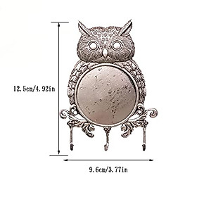 JfwuHap Coat Rack Wall Mounted - Hooks,2Pcs Owl Key Hook Heavy Duty,Zinc Alloy Metal Coat Hook Rail for Coat Hat Towel Purse Robes Mudroom Bathroom Entryway (Silver)