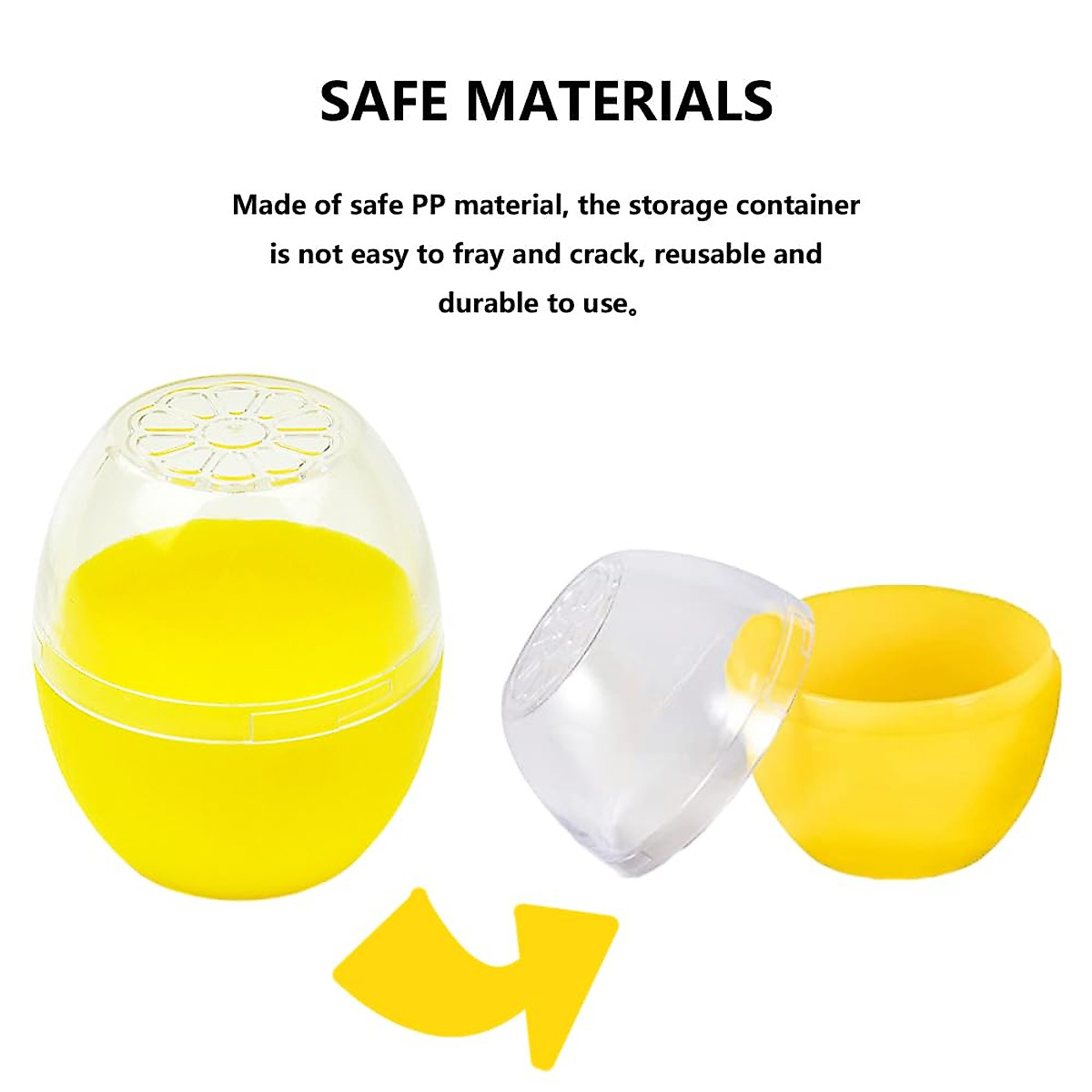 JIANWEI Lemon Keeper Lemon Saver, Lemon Storage Containers Reusable Lemon Holder Organizer, Kitchen Storage Container Safe Transparent Lid(Yellow)