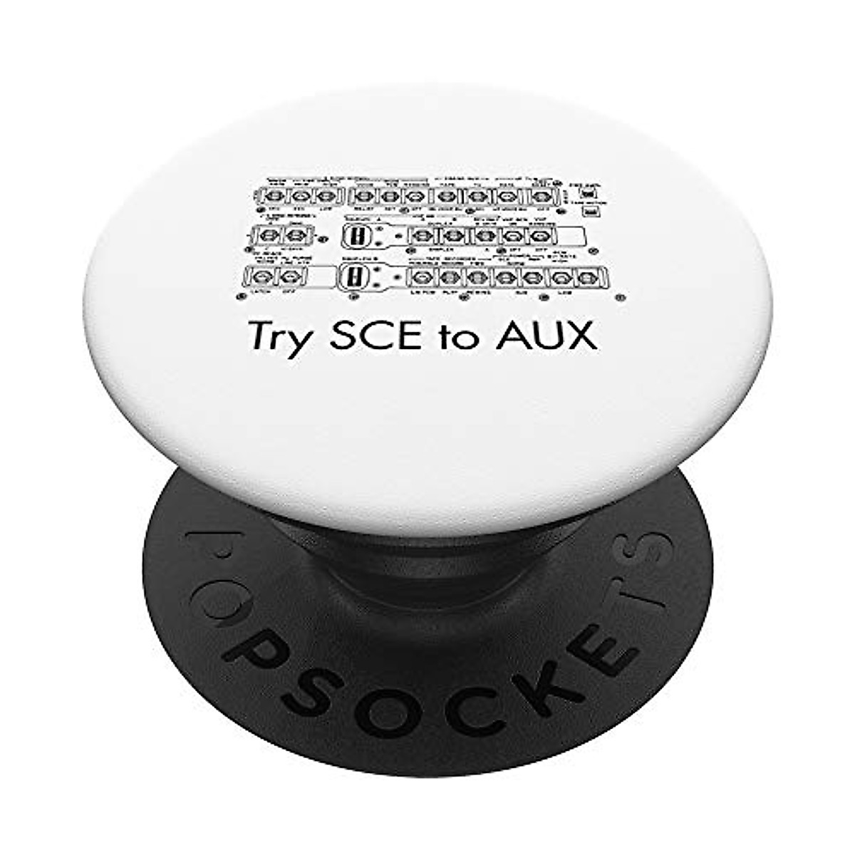Try SCE to AUX Apollo Space Race Rocket Science Astronaut PopSockets PopGrip: Swappable Grip for Phones & Tablets