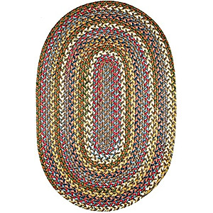 Rhody Rug Charisma Indoor/Outdoor Braided Area Rug Bronze 4' x 6' Oval Synthetic, Nylon, Polypropylene 4' x 6' Outdoor, Indoor Green Oval