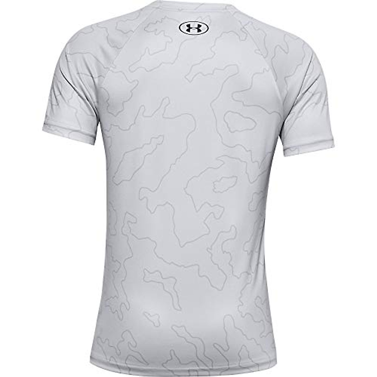 Under Armour Tech Big Logo Printed Short Sleeve Gym T-shirt, Halo Gray (014)/Black, Youth X-Small