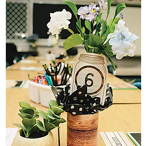 Schoolgirl Style - Industrial Chic | Student Numbers Colorful Cut-Outs, Classroom Décor, 35 Pieces, White, Brown, 3" x 3" (120542)