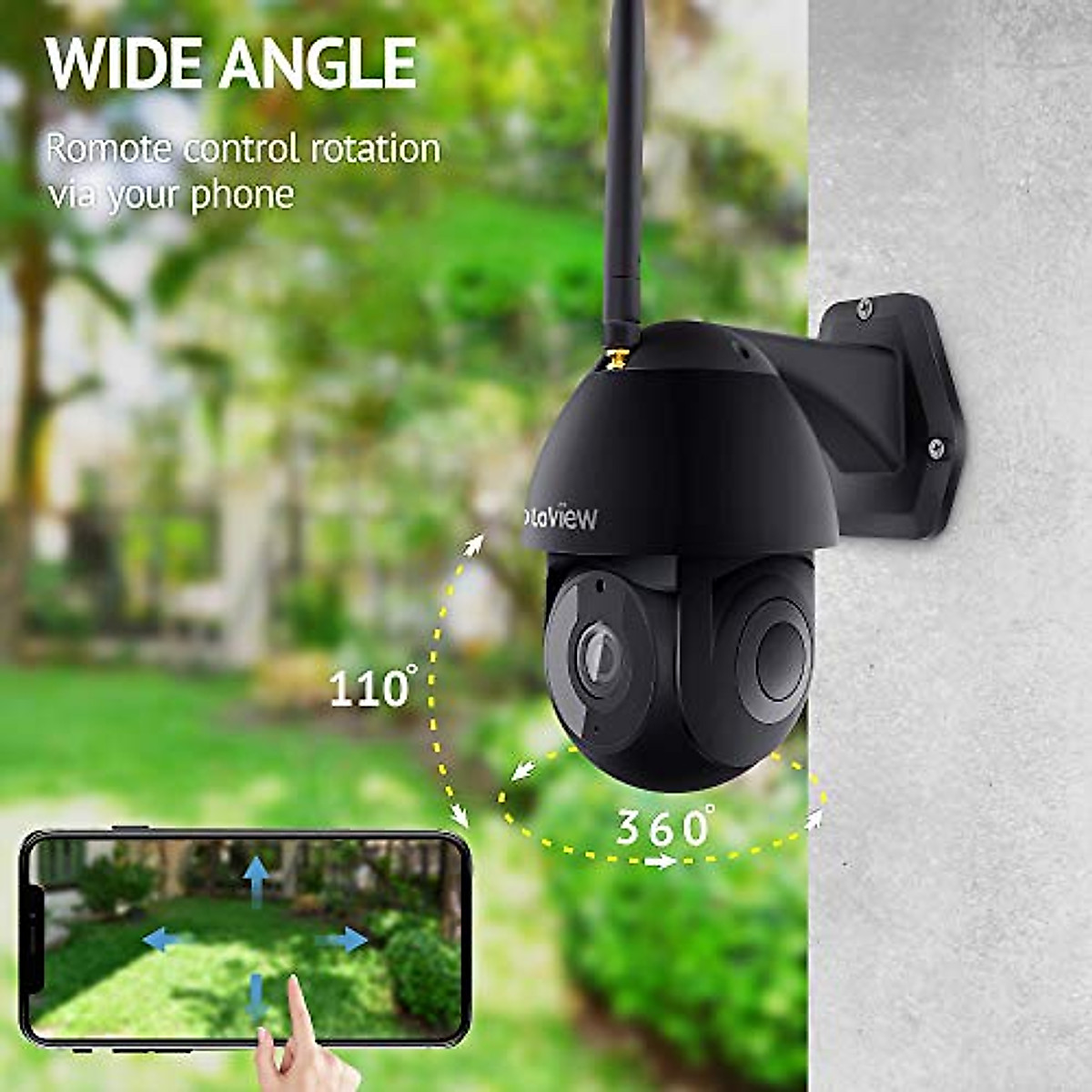 LaView Security Camera Outdoor,1080P HD Wi-Fi Home Security Cameras with Pan/Tilt 360 View,Night Vision,2-Way Audio,IP65,Motion Detection Activity Alert,Easy Set Up,USA Cloud Service with Alexa