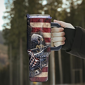 ARCQUESE Gome 40 oz Daisy Tumbler with Handle - Insulated Stainless Steel Daisy Cup with Lid and Straw - Keeps Drinks Cold and Hot, Birthday & Christmas Gifts for Women - Hand Wash Only