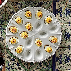 Juliska Berry and Thread Whitewash Deviled Egg Platter