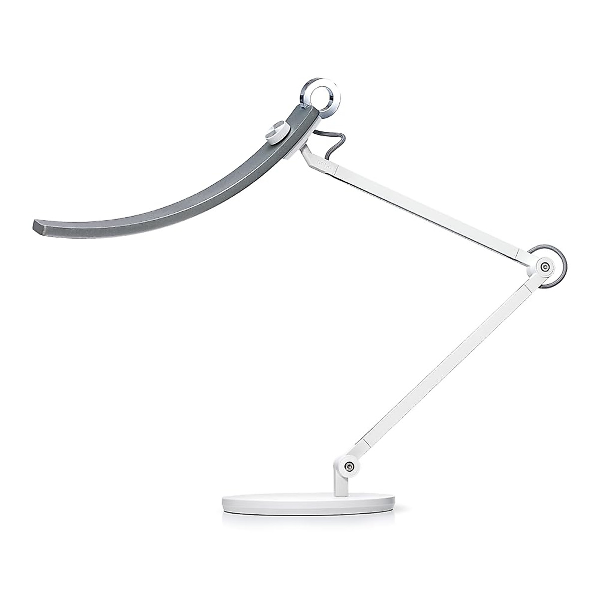 BenQ eReading LED Desk / Task / Swing Arm Lamp: Eye-Care, Auto-Dimming, CRI 95, 13 Color Temperatures, 35” Wide Illumination for Home Office, Bedroom, Living Room (Silver)