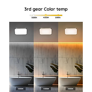 Fitop Bathroom Exhaust Fan with Light,Ceiling Mount Shower Ventilation Exhaust Fan with Light,110 CFM 1.0 Sones Bathroom Vent Fan with Light,43W Bathroom Fan 1200LM LED Light 3000K/4000K/5000K