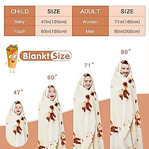 Admitrack Tortilla Wrap Blanket,Burritos Round Wrap Blanket,Funny Food Round Blanket,Novelty Burritos Throw Blanket for Adults&Kids (Double Sided)