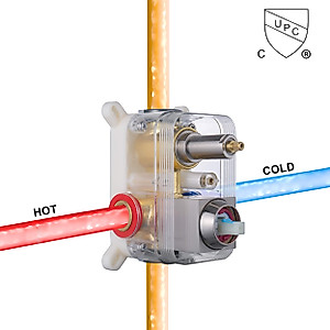 SR SUN RISE 12 Inch Square Shower System, Rain Shower Head and Slide Bar Handheld Shower Faucet Wall Mounted Combo Set Included Valve and Trim Kit for Bathroom, Brushed Nickel