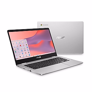 ASUS Flagship Chromebook 14 FHD Student Laptop, Intel Celeron N4020 (2 Core, Up to 2.8GHz), 4GB RAM, 64GB eMMC, Wi-Fi, Webcam, Bluetooth, Zoom Meeting, 10 Hours Battery, Chrome OS, w/GM Accessory