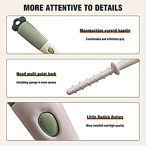 3 in 1 Multifunctional Long Handle Cleaning Cup Brush, 2023 New Bottle Cap Detail Brush Bottle Gap Cleaner Brush for Kitchen Water Bottle Cover Feeding Nozzle Glass Cup (2 Color Set)