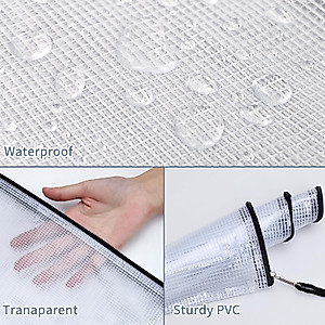 EOOUT 42pcs Mesh Zipper Pouch, Black Waterproof Zipper Bags for Organizing Storage, Letter Size/A4 Size Puzzle Bag, Zipper File Bags for Board Games and School Office Supplies