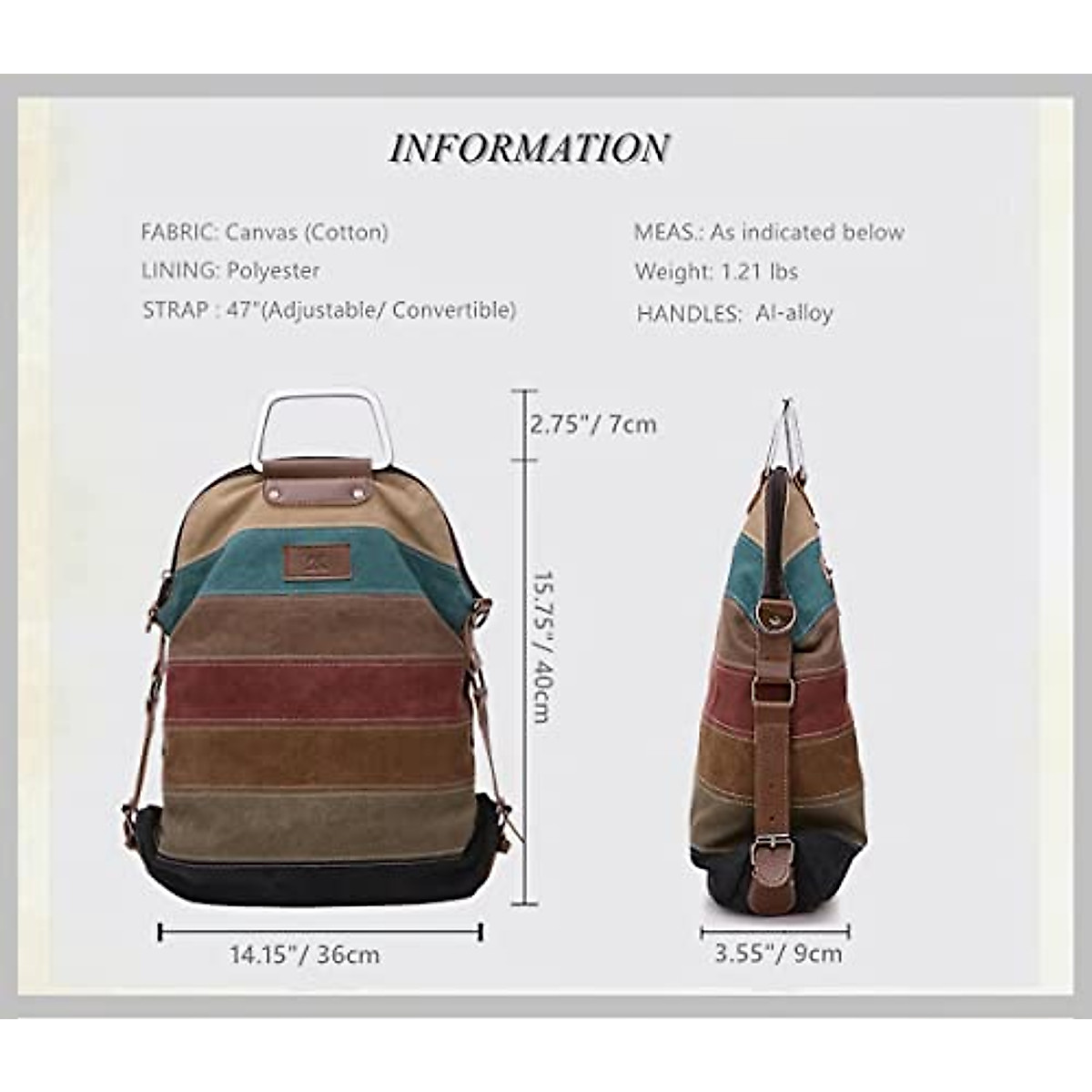 Canvas Shoulder Bags Hobo Handbags Purse Multicolor Patchwork Casual Messenger Bag Top Handle Tote Crossbody Bags for Women (CS1142)