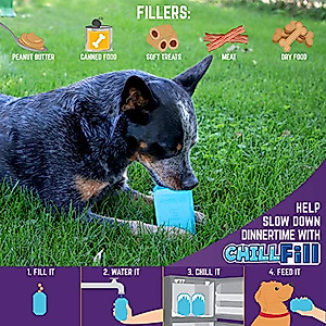 Chew King Premium Treat Dog Toy, Large, Extremely Durable Natural Rubber Fillable Toy Collection, Frozen Feeding,All Breed Sizes