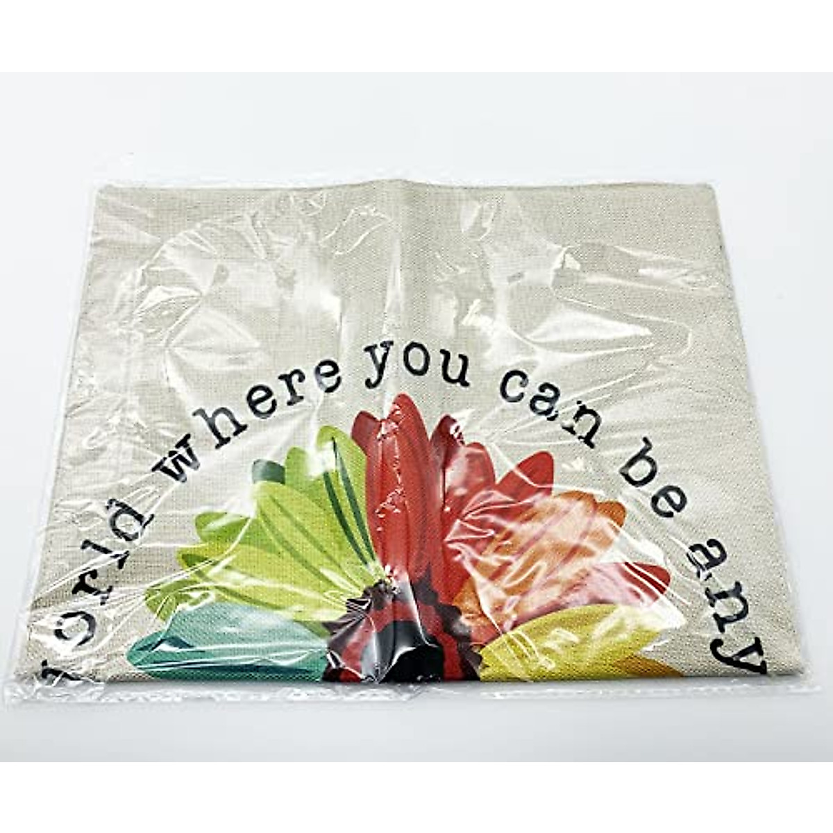 Daisy In A World Where You Can Be Anything Be Kind Garden Flag Vertical Double Sided Burlap Banners Yard Outdoor Home Decor 18"X12"(White）