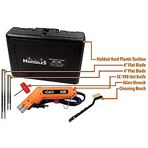 Hercules Handheld Electric Styrofoam Hot Knife and Accessories SC-190 Cutter Kit