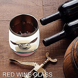 WYUSPGK 304 Stainless Steel Insulated Cup, Cute Sheep Print Smooth Rim, Durable & Reusable - Perfect for Office, Home, And Travel