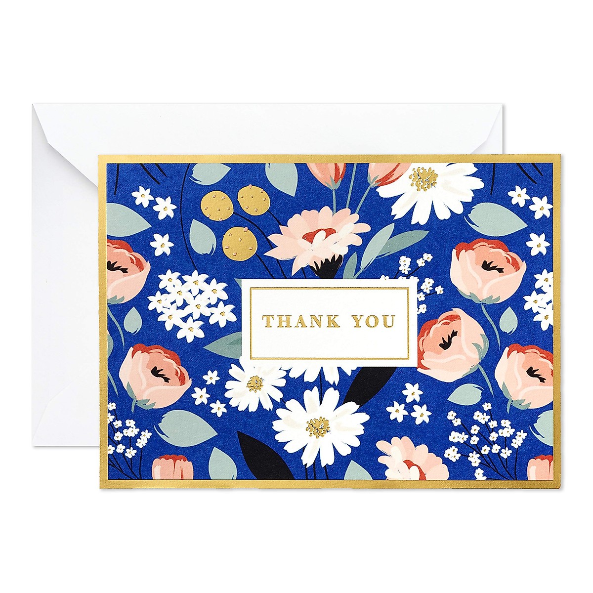 Hallmark Thank You Cards Assortment, Pink and Blue Floral (50 Thank You Notes with Envelopes for Wedding, Bridal Shower, Baby Shower, Business, Graduation)
