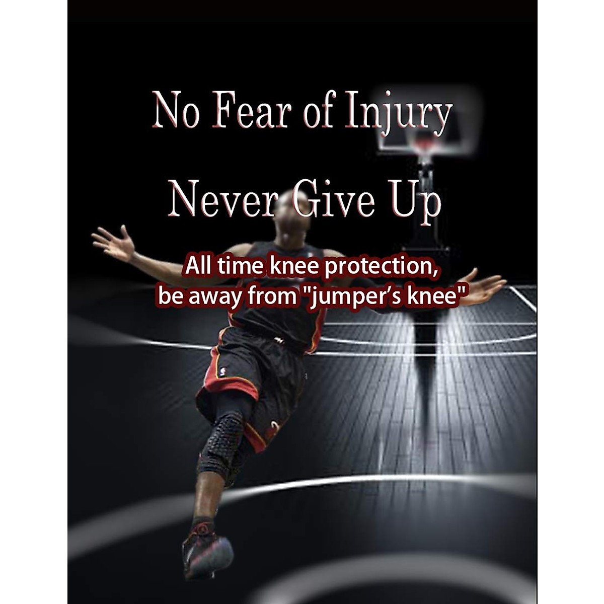 Unlimit Basketball Pants with Knee Pads, Black Basketball Knee Pads Within Basketball Compression Pants, 3/4 Capri Compression Tights Leggings for Youth, Men and Women (XL)