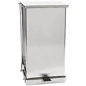 Detecto C-48 Stainless Steel Step-On Can, 48 qt Capacity