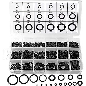 770pcs Rubber O Ring Assortment Kits 18 Sizes Sealing Gasket Washers Made of NBR by HongWay for Car Auto Vehicle Repair, Professional Plumbing, Air or Gas Connections
