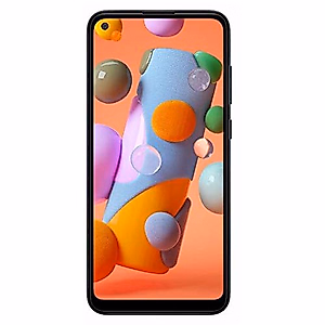 Samsung Galaxy A11 (32GB, 2GB) 6.4" Dual SIM GSM Unlocked, Global 4G LTE International Model (T-Mobile,AT&T,Metro,Cricket) A115M/DS (64GB SD Bundle, Black)