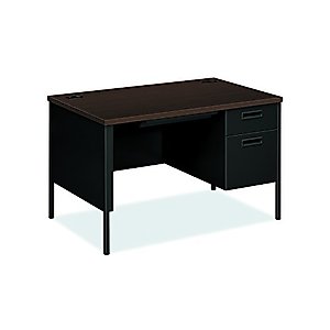 HON The Company HONP3251RMOP Desk, 48" W x 30" D x 29 1/2" H, Mocha/Black