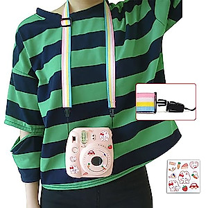 GEMHOPE Camera Accessories Colorful Bundle Kit Compatible with Fujifilm Mini 9/8/90/70/11 12 Accessory Include Film Sticker, Desk Frames, Hanging Frame, Strap, Clips (Colorful)