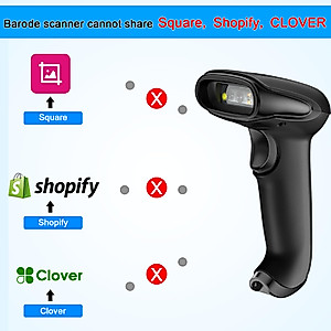 USB Wireless Barcode Scanner with Stand,Symcode Barcode Scanner Wireless Versatile 2-in-1 (2.4Ghz Wireless+USB 2.0 Wired) Rechargeable Cordless 1D Barcode Reader USB Handheld Bar Code Scanner Wireless