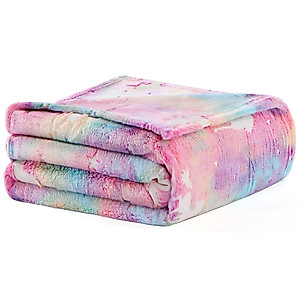Glow in The Dark Blanket Unicorns Gifts for Girls,Girls Toys for 1 2 3 4 5 6 7 8 9 10 Year Old Girl Gifts,Soft Kids Blankets for Easter Birthday Christmas Valentines Gifts,60 x 50in