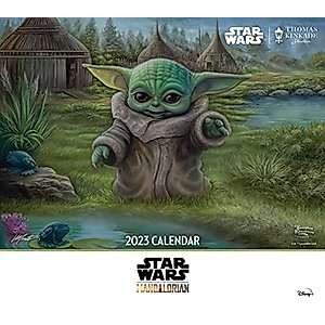 THE MANDALORIAN by Thomas Kinkade Studios 2023 Deluxe Wall Calendar with Print